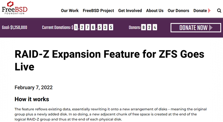 ZFS 引入 RAID-Z Expansion 功能 - 知乎