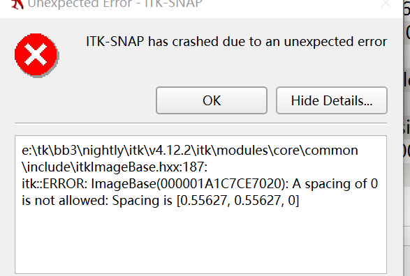 ITK-SNAP报错信息 - 知乎