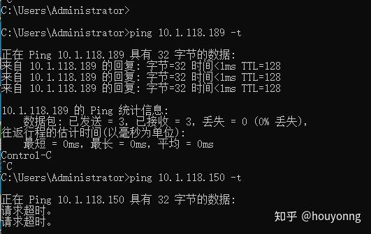 两台电脑相互之间A能ping通B ,而B 不能ping通A 2台电脑局域网的机器互联问题 - 知乎