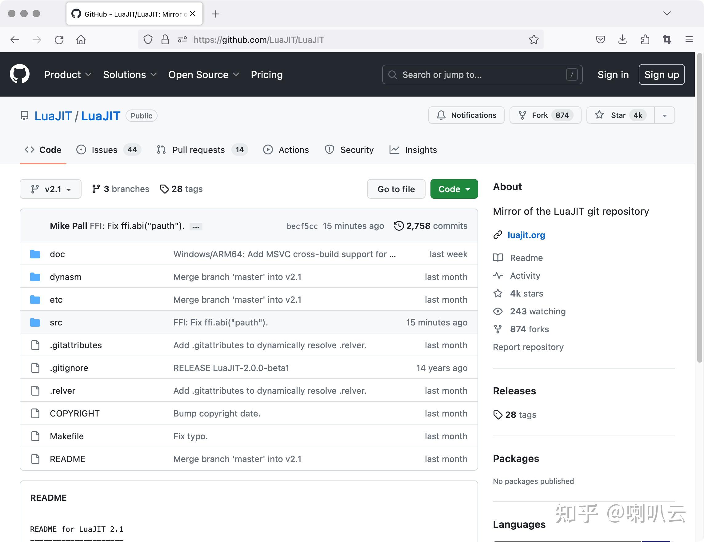luajit项目是不是已经不再开发了？ - 知乎