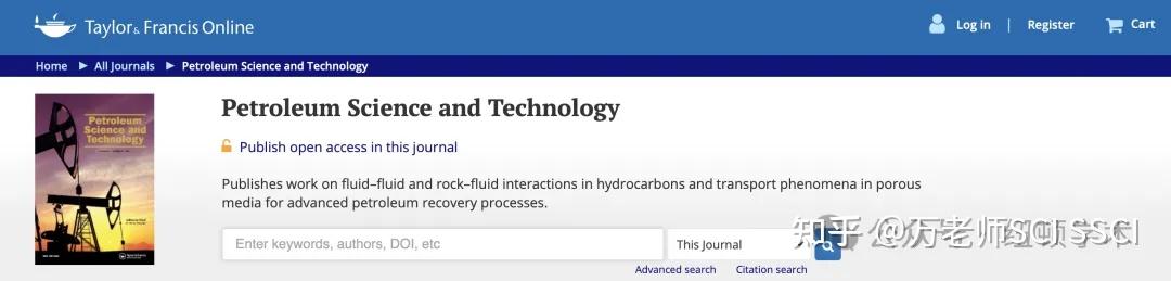 N408《Petroleum Science and Technology》工程技术大类SCI，中科院四区，因子1.4 - 知乎