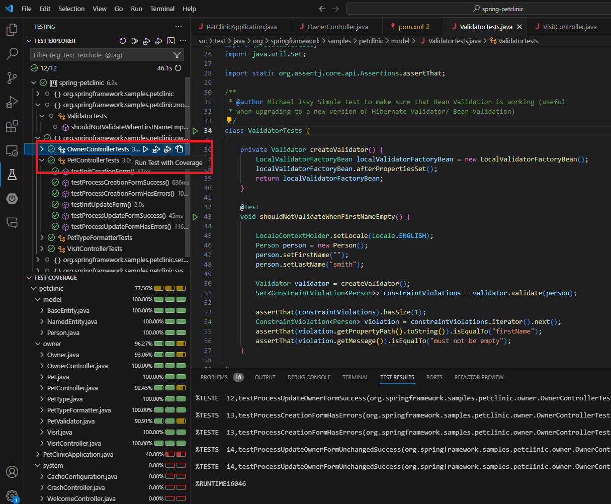 VS Code Java 3月更新 - 大量Spring新功能！测试覆盖率功能正式发布！ - 知乎