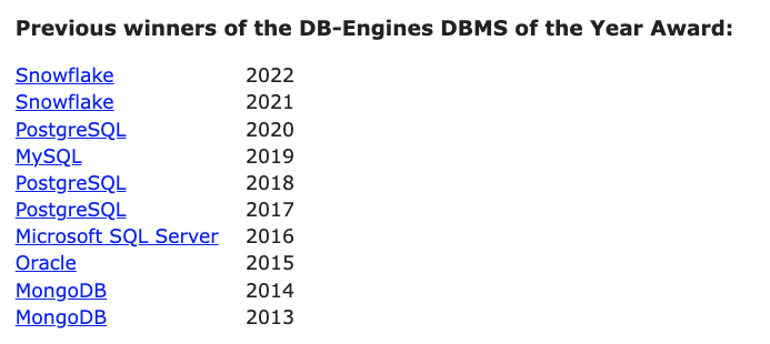 解析｜DB-Engines 2022 年度数据库排名和趋势 - 知乎