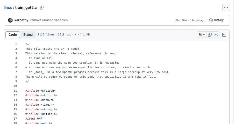 用 1000 行 C 代码手搓了一个大模型，Mac 即可运行，特斯拉前AI总监爆火科普 LLM - 知乎