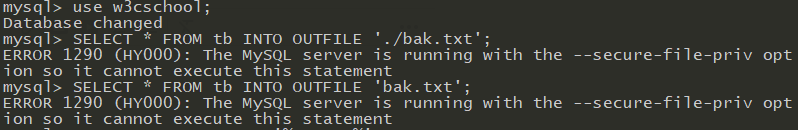 解决MySQL导出数据到文件报错：ERROR 1290 - 知乎