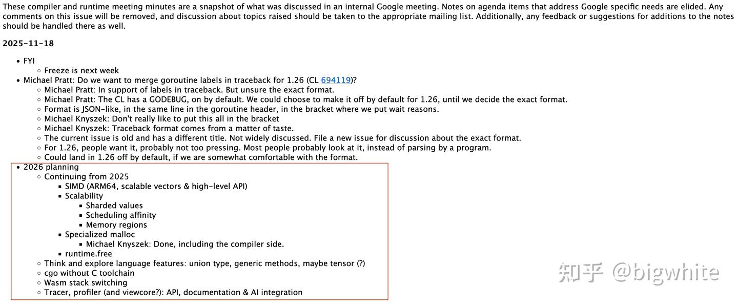 Go 2026 路线图曝光：SIMD、泛型方法与无 C 工具链 CGO —— 性能与表达力的双重飞跃？ - 知乎