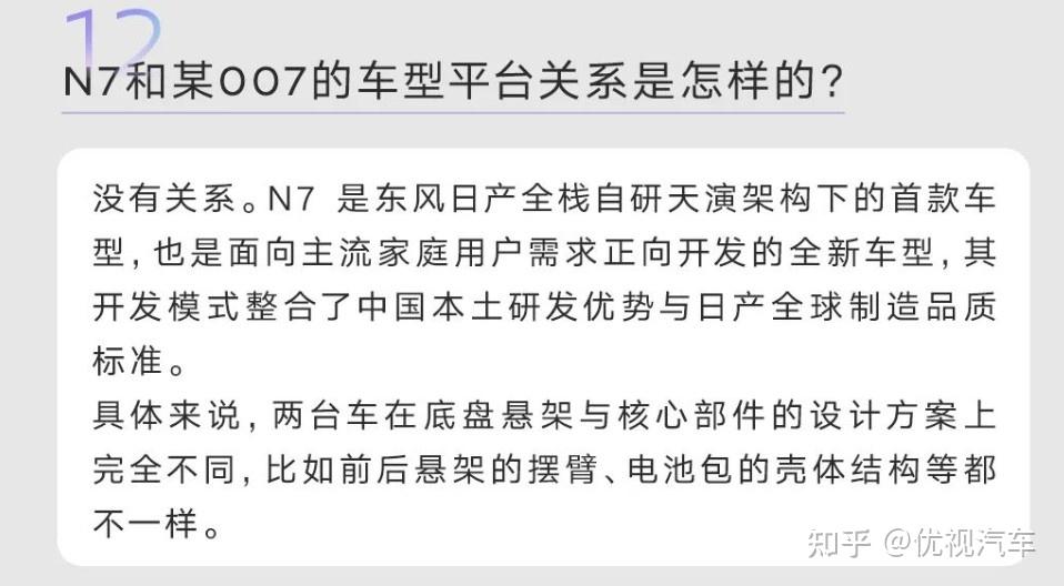 还在说日产N7是奕派007的“换壳车”？让我们来看看官方最新解释 - 知乎