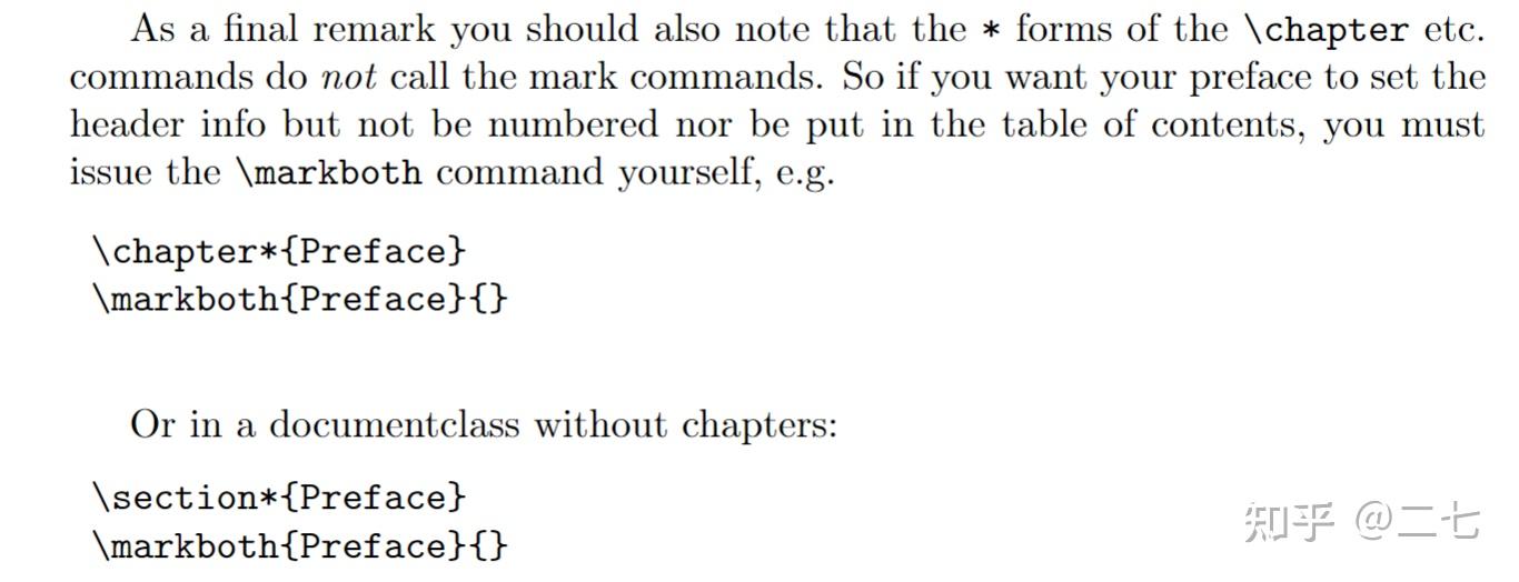[latex] chapter* （无序号的章节）页眉显示问题 - 知乎