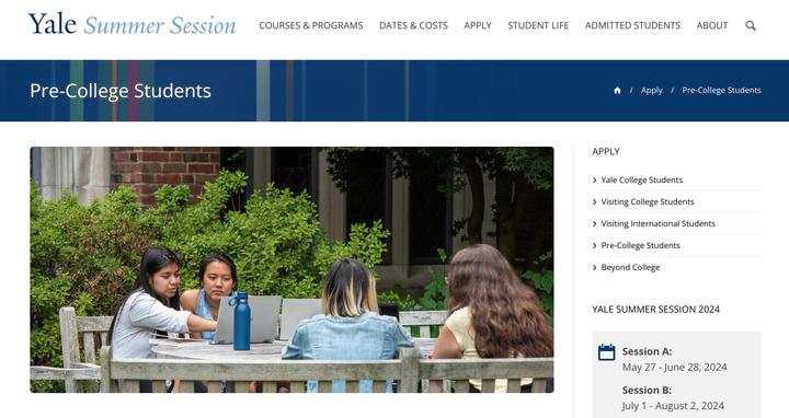 美国大学暑期项目-耶鲁大学暑期课程高中生项目-Yale University Summer Session Pre-College ...