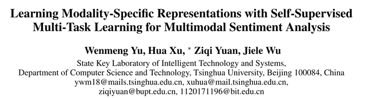 论文笔记-AAAI21@基于自监督学习和多任务学习的多模态表示 - 知乎