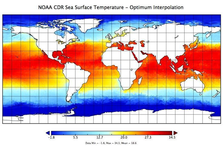 【教程】Python语言的地球科学常见数据——海温数据-NOAA OISST 的处理 - 知乎