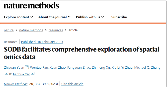 Nature Methods | 空间组学数据库推荐：SODB - 知乎