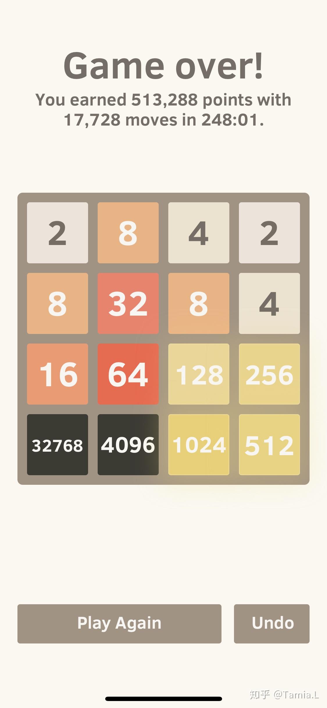 请问各位大神，你们玩2048最高得分是多少？ - 知乎