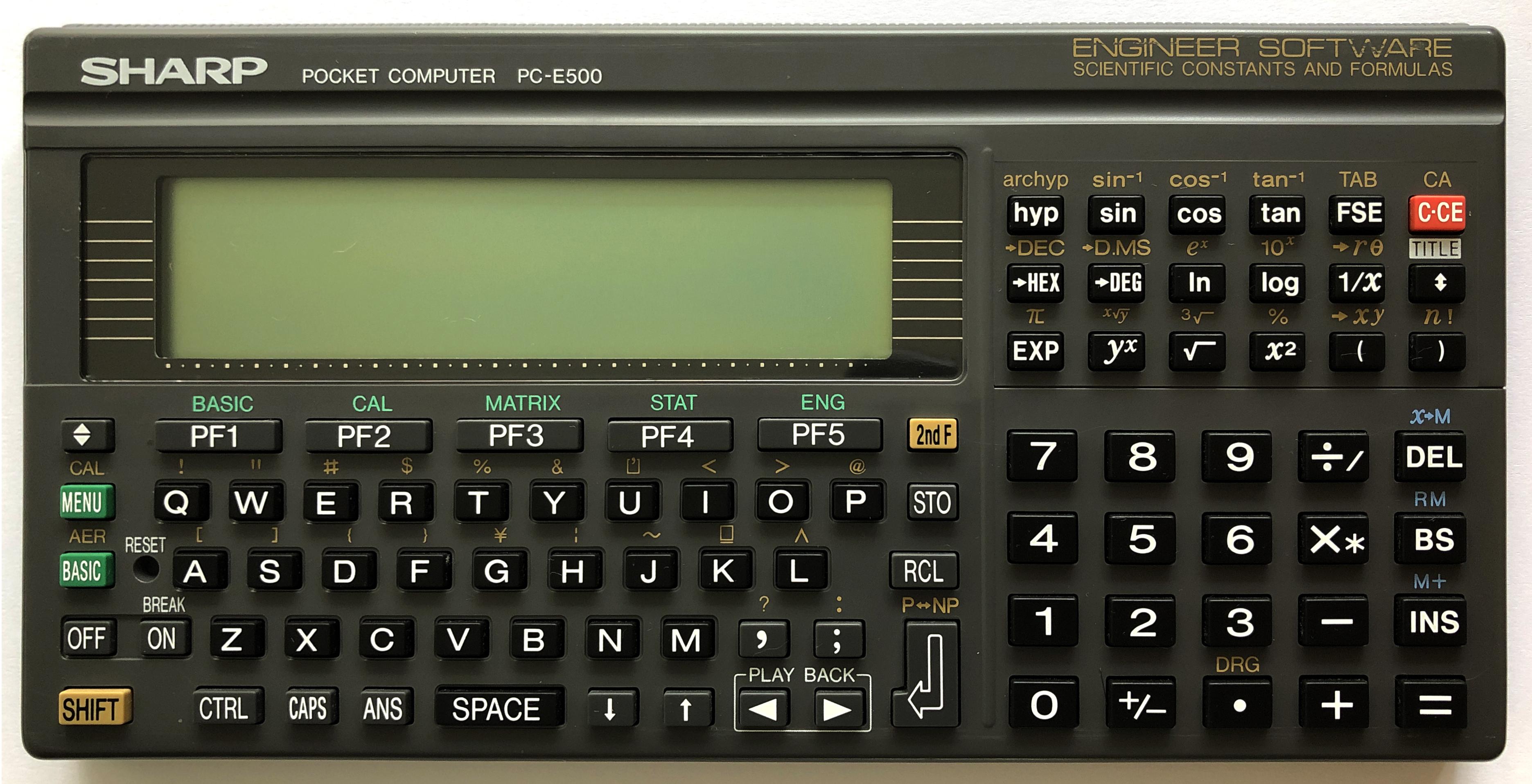 SHARP PC-E500可编程计算器 - 知乎