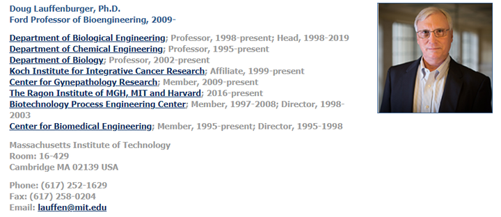 麻省理工学院（MIT）Doug Lauffenburger 实验室招聘博士后 - 知乎