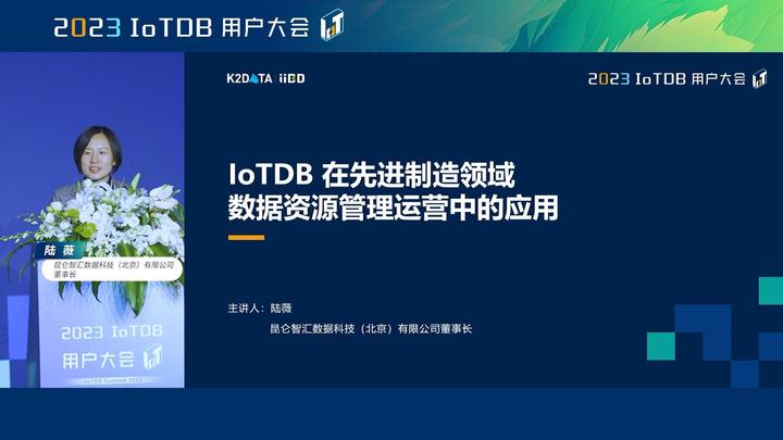 2023 IoTDB Summit：昆仑智汇数据科技（北京）有限公司董事长陆薇《IoTDB在先进制造领域数据资源管理运营的应用》 - 知乎