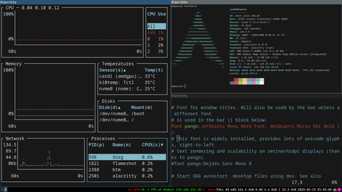 ArchLinux+rcm+i3wm+i3bar+rofi+alacritty+zsh+miniconda+mamba+expect+tmux+nvim+obsidian从零构建纯键盘开发环境 ...