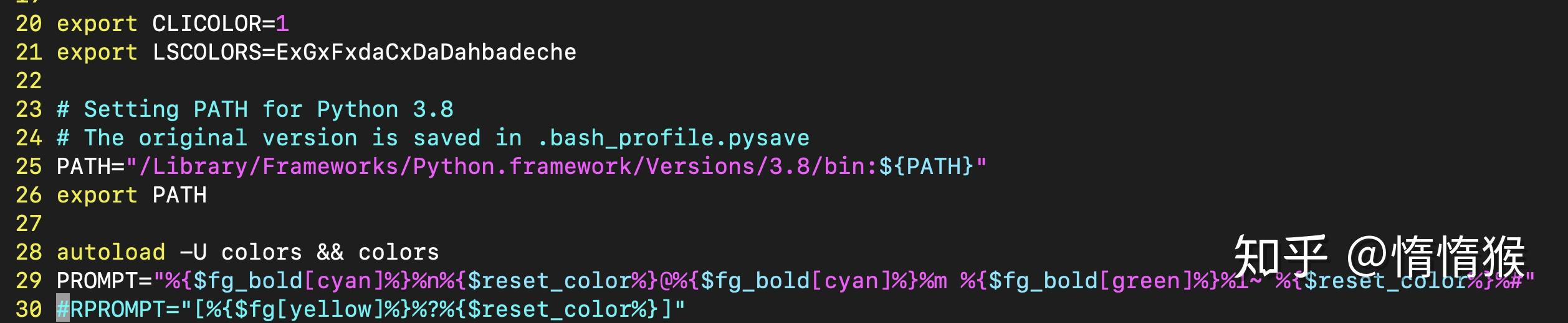 让MacOS的终端靓起来，给MacOS终端CLI添加颜色 - 知乎