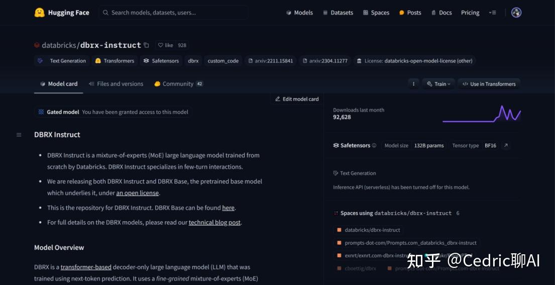 初创公司 Databricks 推出了开源 AI 模型 DBRX，用户对此产品评价如何？ - 知乎