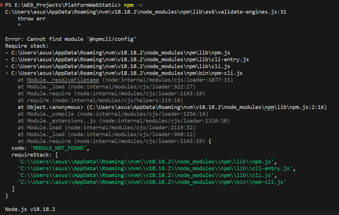 解决 npm Error: Cannot find module '@npmcli/config'! - 知乎