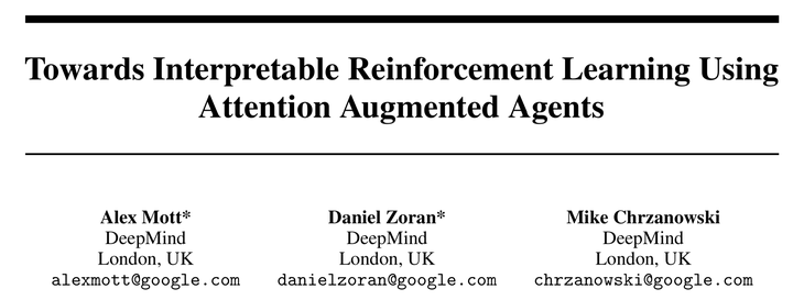 Interpretable RL Using Attention Augmented Agents - 知乎