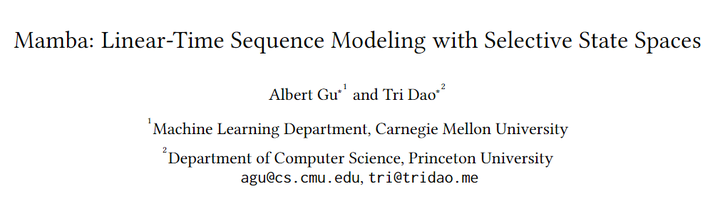文献阅读：Mamba: Linear-Time Sequence Modeling with Selective State Spaces - 知乎