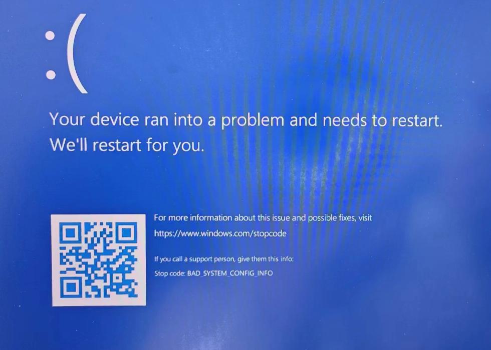 win11开机出现 蓝屏BAD SYSTEM CONFIG INFO怎么解决？ - 知乎