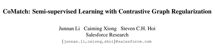 【ICCV2021】CoMatch: Semi-supervised Learning with Contrastive Graph Regularization - 知乎