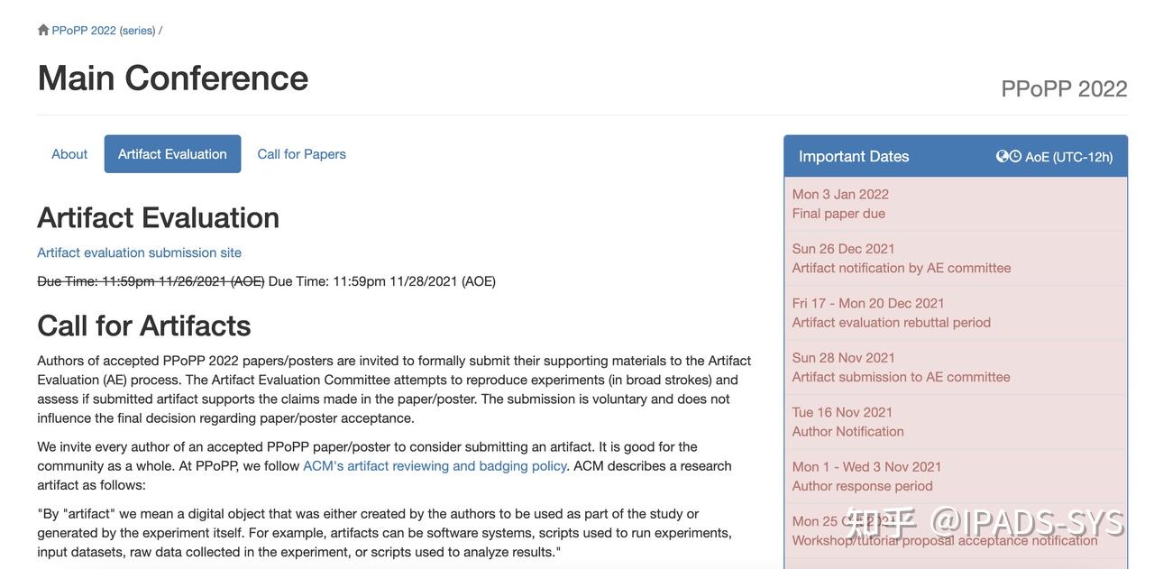 系统研究与AE（Artifact Evaluation） - 知乎