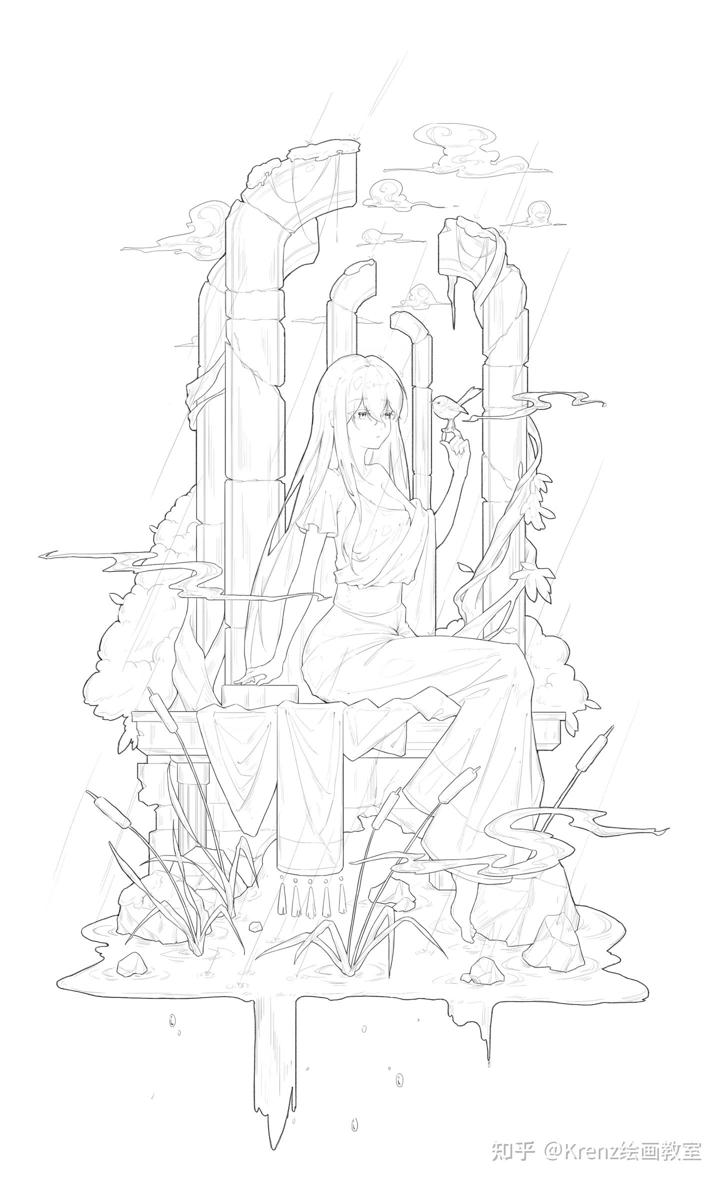 Krenz绘画教室【优秀作业心得】动态与构成-0088 - 知乎