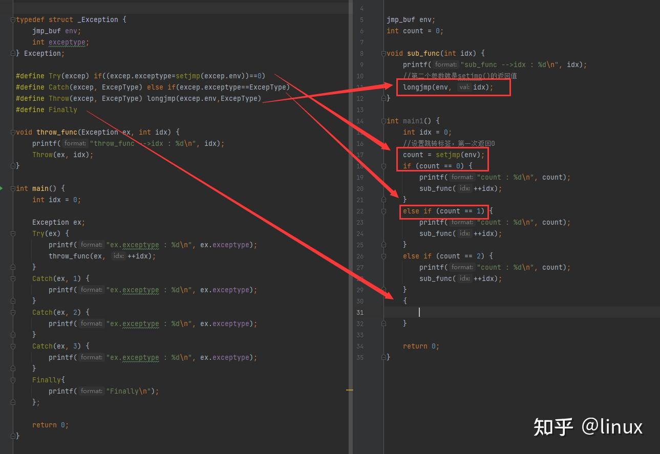 手把手教你纯c实现异常捕获try-catch组件 - 知乎