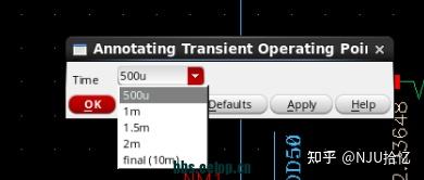 virtuoso tran仿真中设置各个节点的初始电压和电流|观察想看的tran仿真时间点 - 知乎