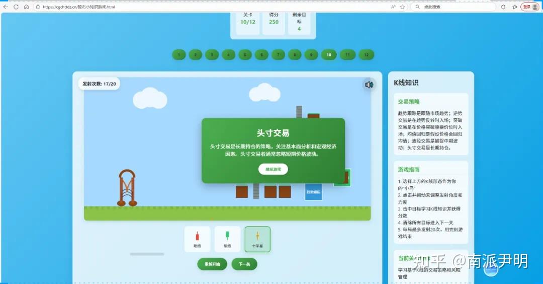 设计了一个学习K线的小游戏-边玩边学习看看你能通关吗？我第六关就过不去了 - 知乎