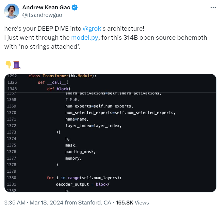 马斯克开源Grok-1：3140亿参数迄今最大，权重架构全开放，磁力下载 - 知乎