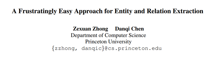 【论文阅读笔记】A Frustratingly Easy Approach for Entity and Relation Extraction - 知乎