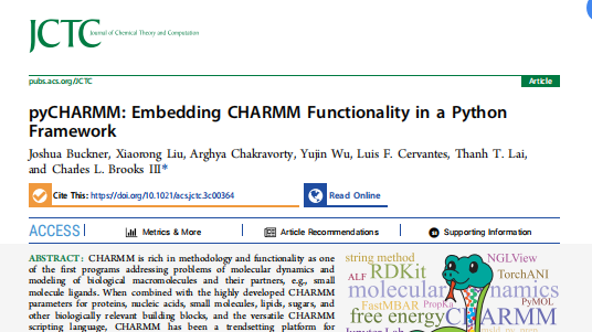 学术速运|pyCHARMM：在Python框架中嵌入CHARMM功能 - 知乎