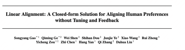 LLM RLHF 2024论文（十三）Linear Alignment - 知乎