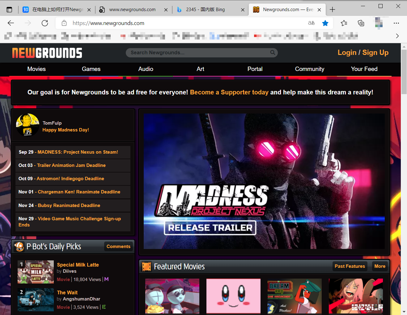 在电脑上如何打开Newgrounds官网？ - 知乎