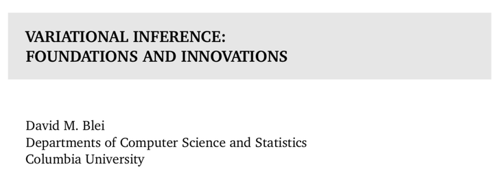 Variational Inference: Foundations - 知乎