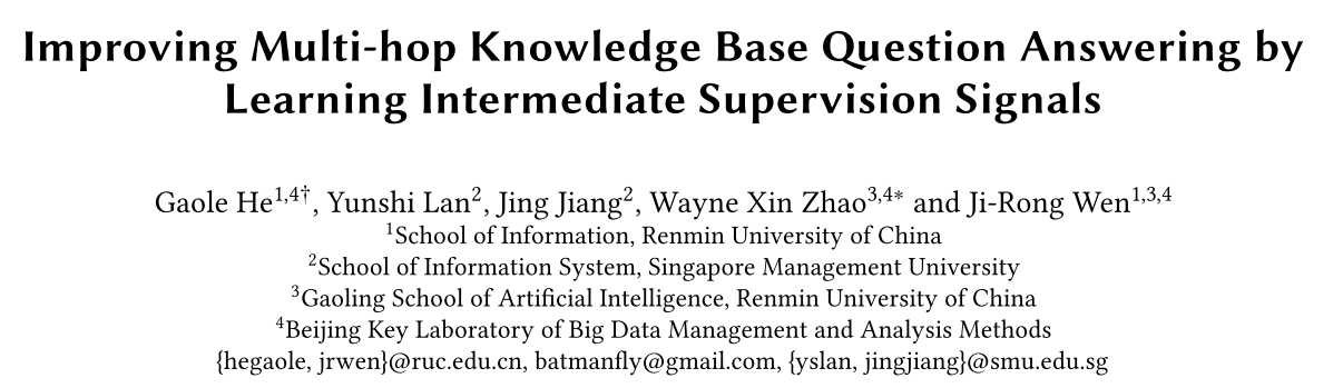 【论文每日一读】Improving Multi-hop Knowledge Base Question Answering by Learning Intermediate... - 知乎