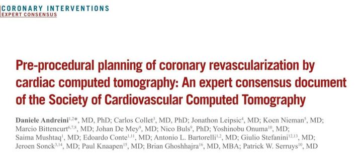 共识丨CCTA、CT-FFR和CT-MPI在冠脉血运重建中的指导价值 - 知乎