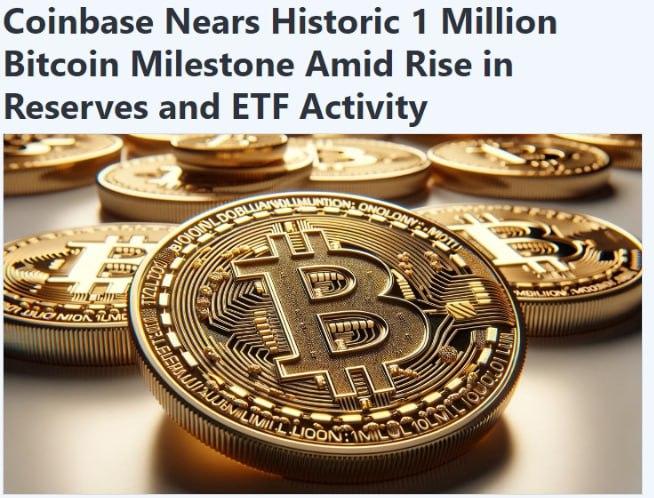 Coinbase Global的BTC持有量即将达到100万枚 - 知乎