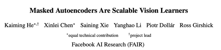 Masked Autoencoders Are Scalable Vision Learners - 知乎