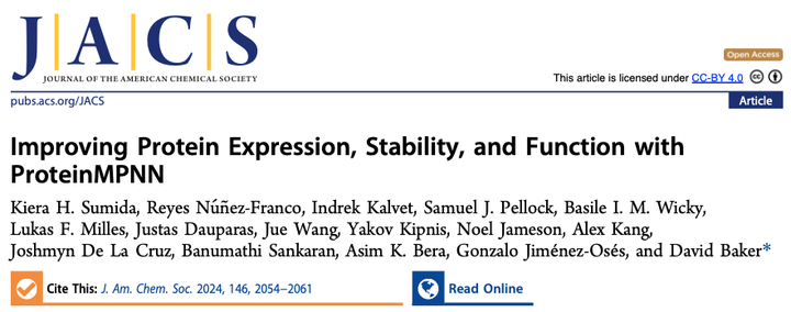 JACS | 诺贝尔奖得主使用 ProteinMPNN 改善蛋白质的表达、稳定性和功能 - 知乎