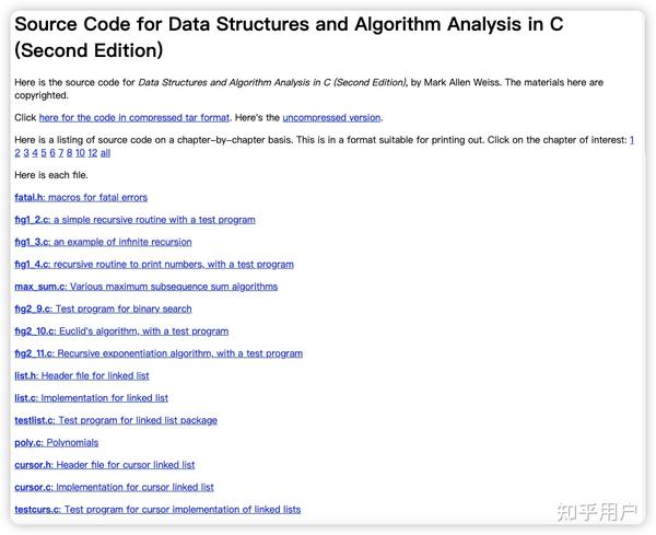 《数据结构与算法分析C语言描述》的完整代码哪里找？