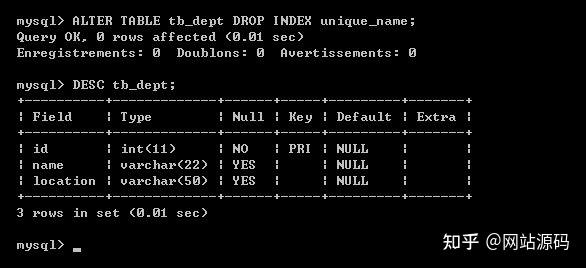 Mysql怎么删除unique key（唯一约束） - 知乎