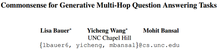 Commonsense for Generative Multi-Hop QA Tasks - 知乎