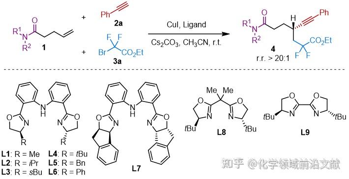 华中师大张国柱团队ACS Catal.：铜催化的非活化烯烃三组分对映选择性氟烷基炔基化反应 - 知乎
