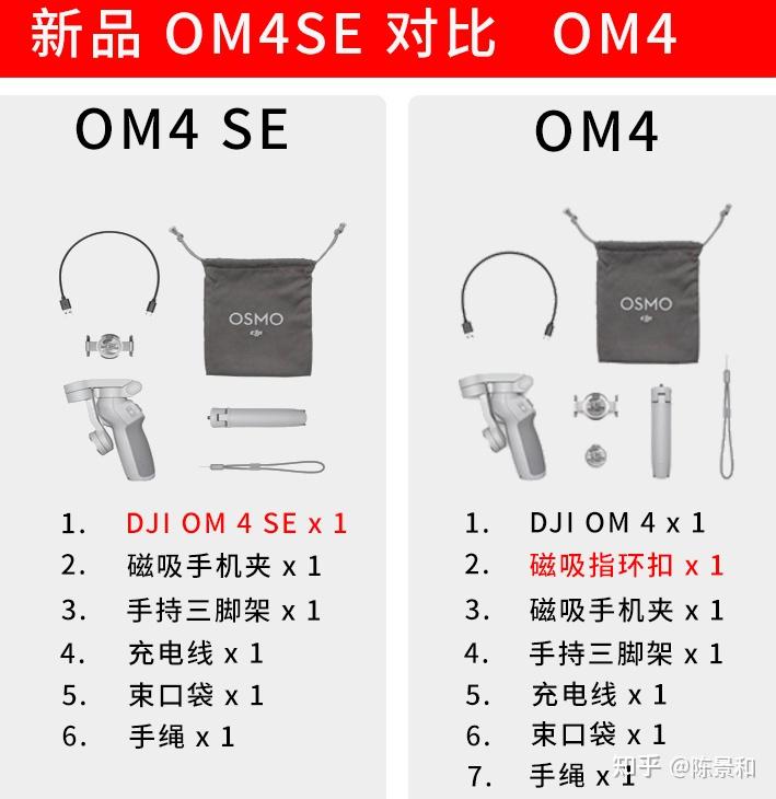 大疆OM4 SE与大疆OM4有什么区别？ - 知乎