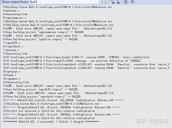 Win11+VS2022+CGNS4.3.0+Intel Fortran源码编译CGNS动态库 - 知乎